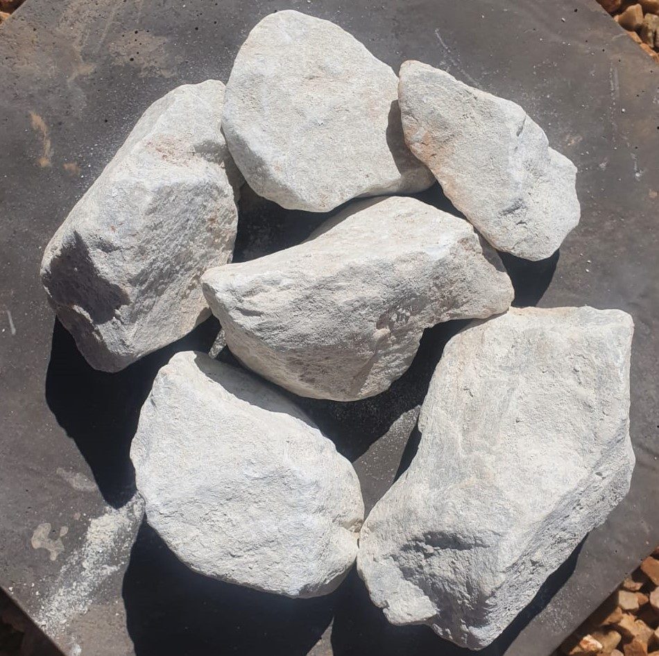 Enhance Landscapes with White Dump Rock - Durable Stone for Gardens